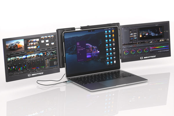 How to Set up A Trio Portable Monitor for Enhanced Screen Extension？