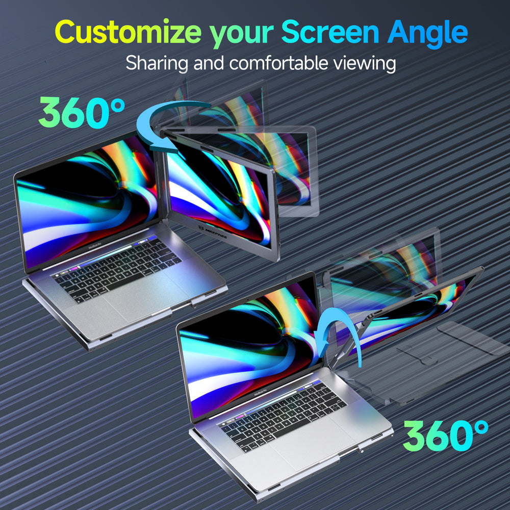 Maxfree F1 Laptop Dual Screen Extender with Stand 14 Inch