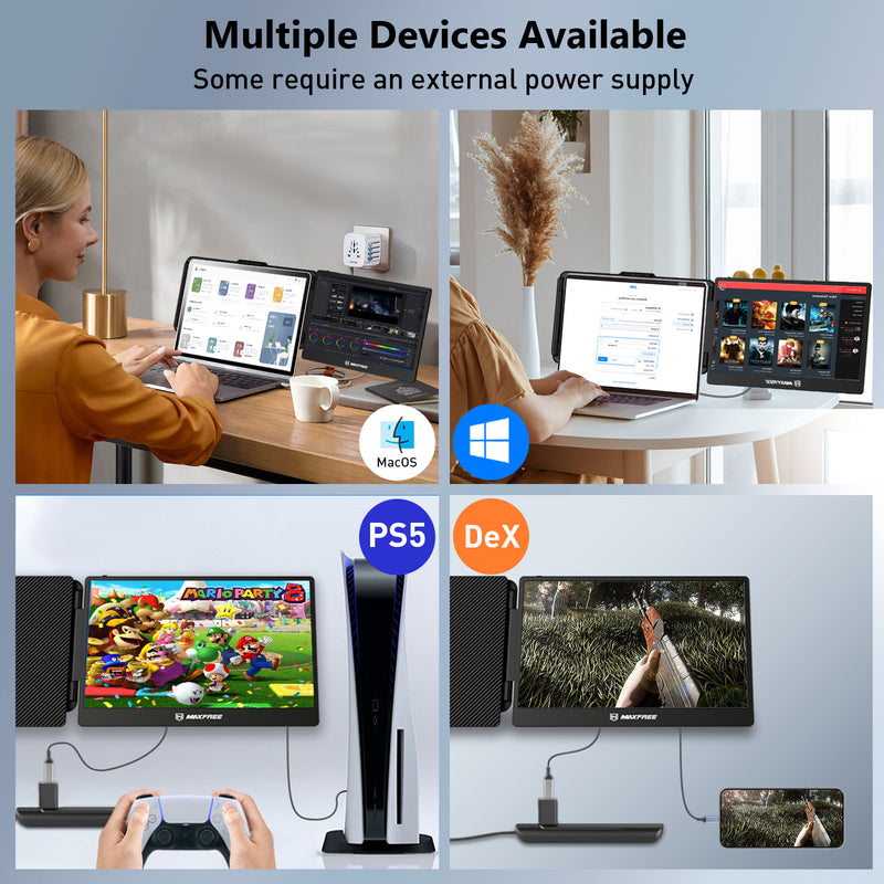 Maxfree S1 Laptop Screen Extender 14" Monitor for 13-17.3'' Laptops