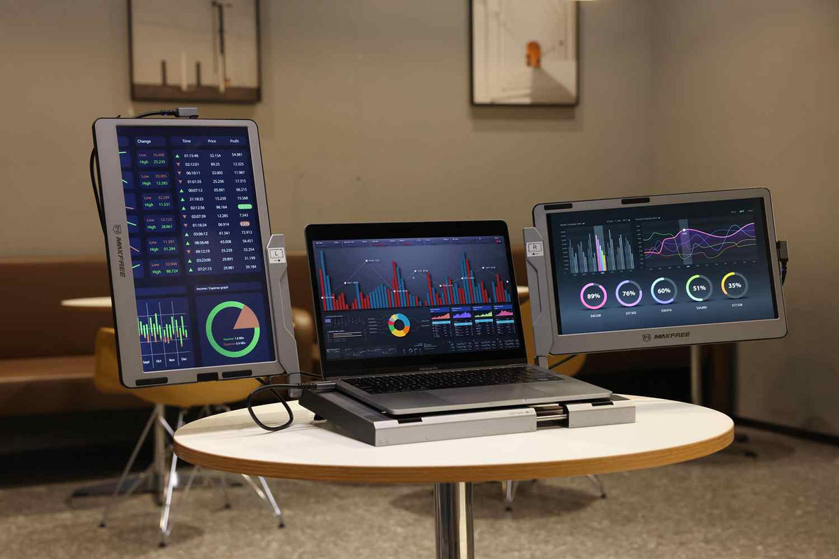 Maxfree® Monitor | Portable Laptop Screen Extender Monitor Attachment