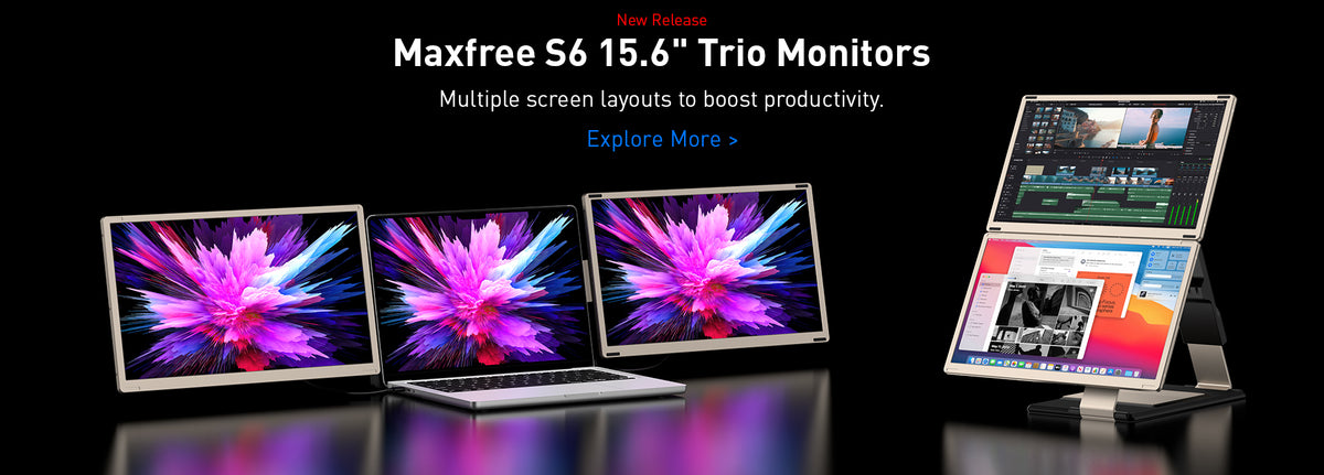 Maxfree® Monitor | Portable Laptop Screen Extender Monitor Attachment